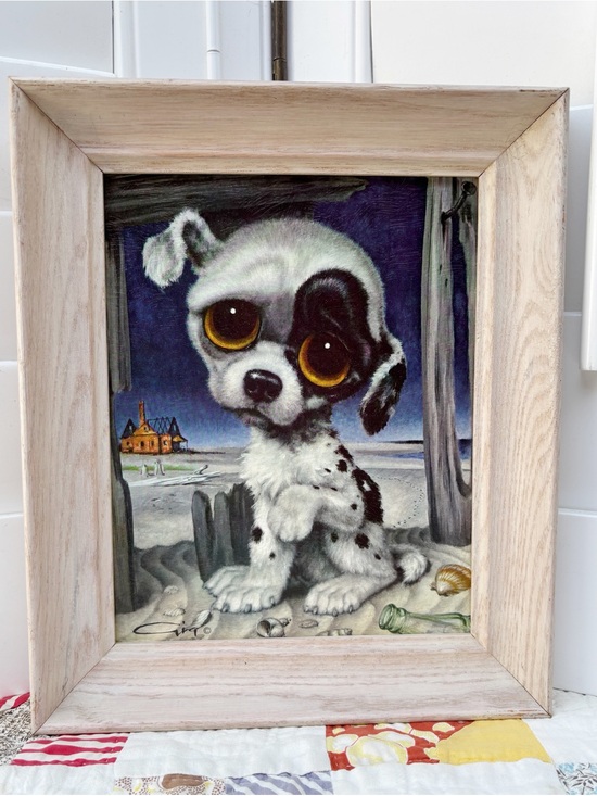 Vintage | Art | Vintage Mcm Pity Puppy By Gig Sad Big Eyed Dog Litho ...